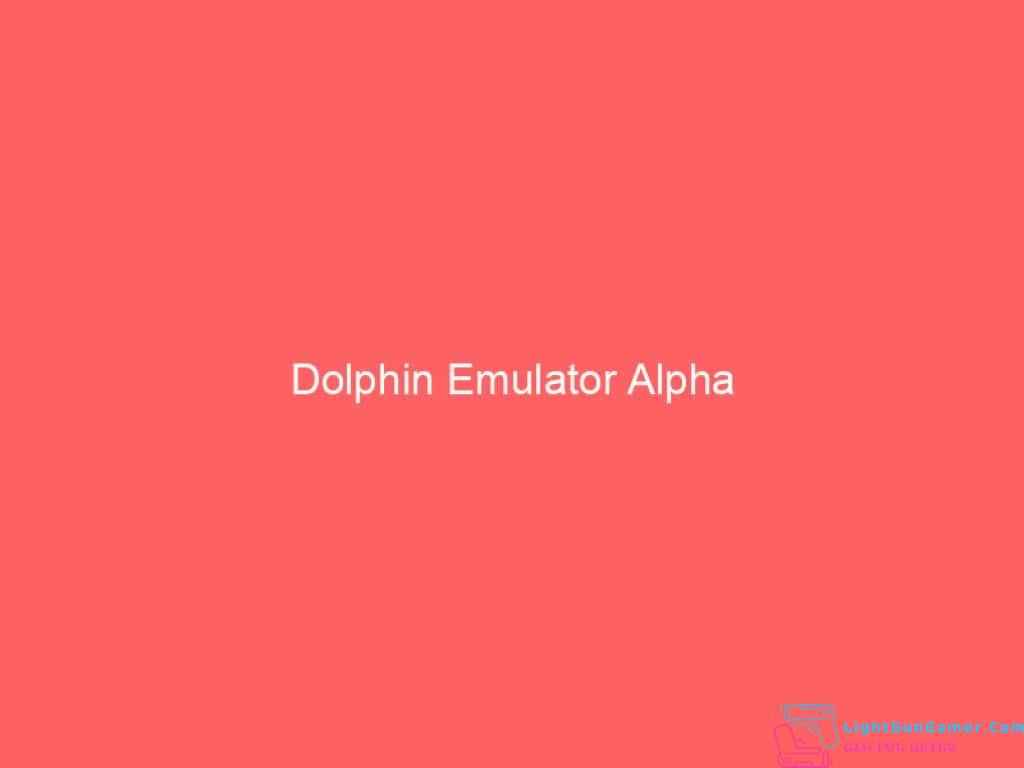 Dolphin Emulator Alpha